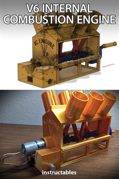 V6 Internal Combustion Engine Design And 3d Printing