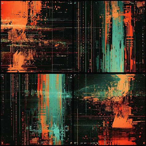 Premium Photo Design Of Glitching Glitch Artwork Animated Projections