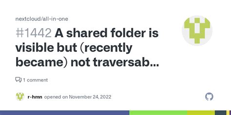 A Shared Folder Is Visible But Recently Became Not Traversable By Pre Upgrade Users · Issue