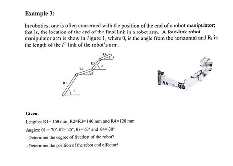 Example 1 The 2 Dof Arm Find The Angles Q1 And Q2