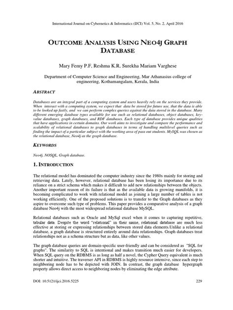 Pdf Outcome Analysis Using Neo4j Graph Database Dokumentips