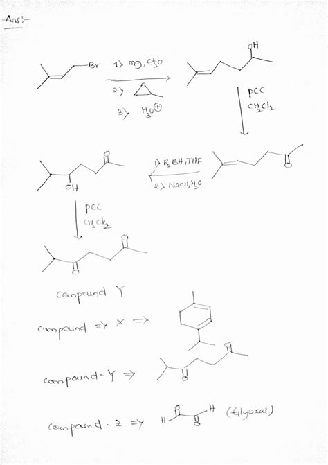 [solved] Upon Ozonolysis Compound X Produces Two Compounds Compound Y And Course Hero