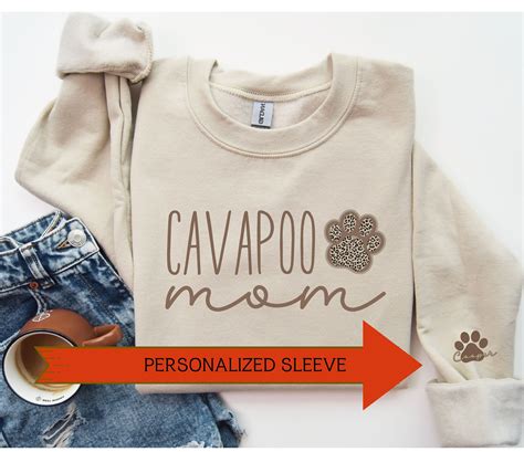 Personalized Cavapoo Mom Sweatshirt Cavapoo Sweatshirt Custom Cavapoo