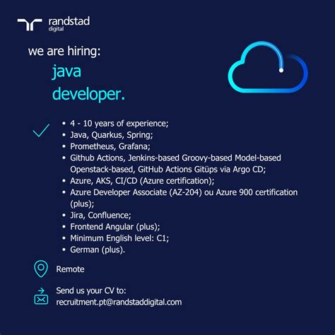randstad digital portugal on linkedin hiring nowhiring recruitment remote java quarkus