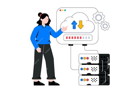 Premium Vector Web Hosting Flat Style Design Vector Illustration Stock Illustration