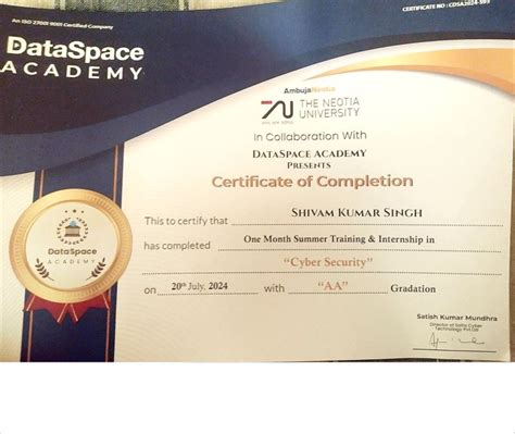 Shivam Kumar Singh On Linkedin Completed My One Month Internship From