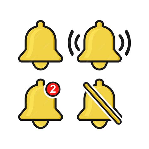 Premium Vector Notification Bells Icon Ringing Bell With New Notification For Alarm Clock And