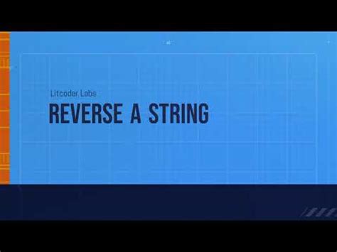 Reverse A String LitCoder Solutions Python Lab NON CS YouTube