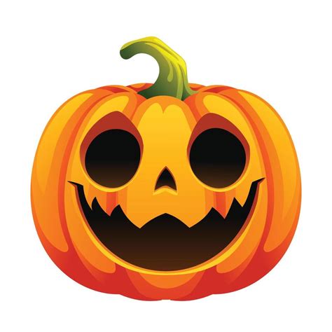 Víspera De Todos Los Santos Calabaza Con Contento Expresión Dibujos