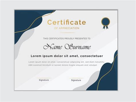 Premium Vector Stylish Certificate Design Premium Vector Stylish Certificate Design