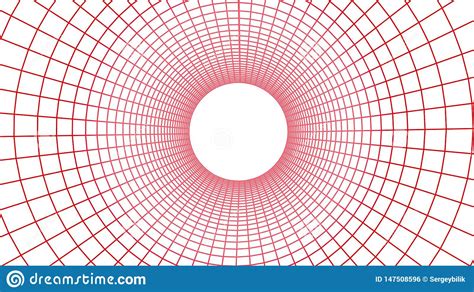 Flight Seamless Grid Net Polygonal Wireframe Abstract Retro Tunnel Drawing Illustration