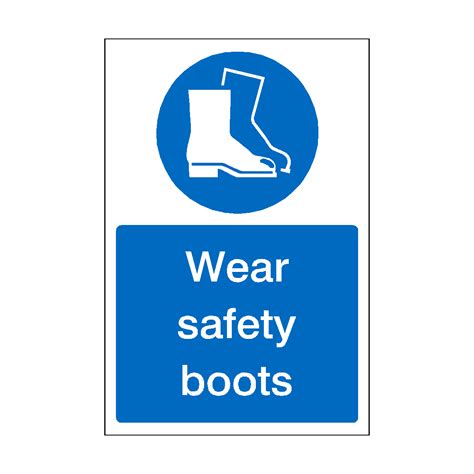 Wear Safety Boots Sticker Safety Uk