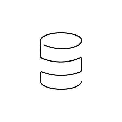 Premium Vector Database One Line Vector Icon