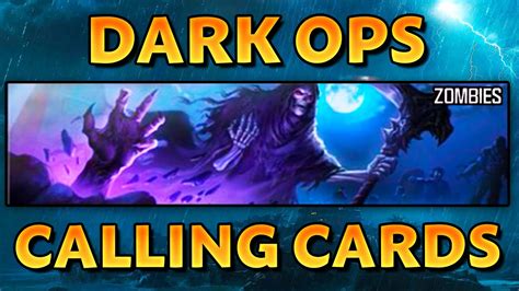Unlocking Every Dark Ops Calling Card In Black Ops 6 Zombies Youtube