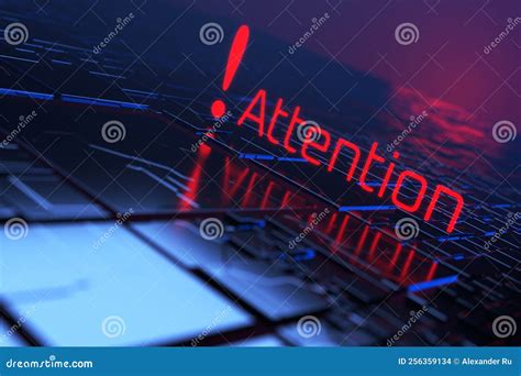 Attention Inscription With Exclamation Mark Malware Danger Symbol