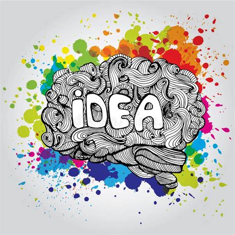 Cartoon Brain Idea Creative Design Isolated Vector Im Vrogue Co