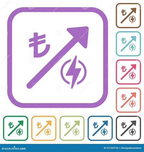 Rising Electricity Energy Turkish Lira Prices Simple Icons Stock Vector