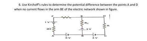 use kirchoff s rules to determine the potential difference between the po