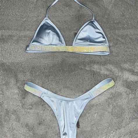 Victorias Secret Womens Blue Bikinis And Tankini Sets Depop
