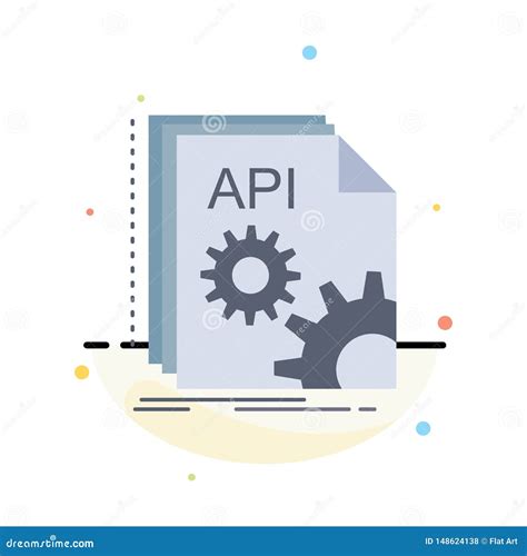 Api App Coding Developer Software Flat Color Icon Vector Stock