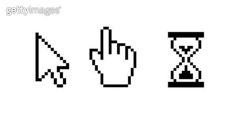 Cursor Pixel Mouse Arrow Pointer Click Icon Vector Pixel Cursor Arrow