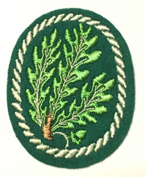 German Ww2 Jaeger Patch On Wool Enemy Militaria