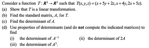 Solved Consider A Function T R3 → R3 Such That Txyzx