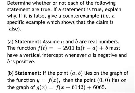 Solved Determine Whether Or Not Each Of The Following Chegg