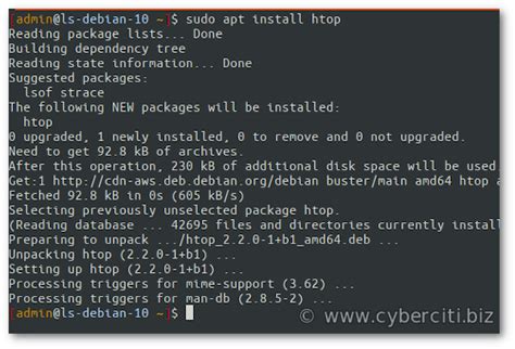 Opklisting Blogg Se Debian Install Htop