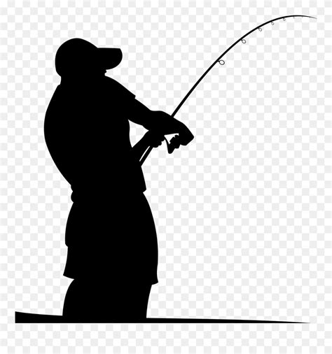 Fishing Rods Fisherman Silhouette Man Fishing In Boat Silhouette