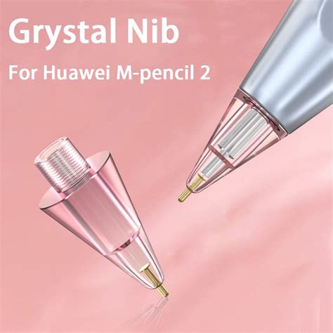 Metal Pencil Tips For Huawei M Pencil Generation Transparent Powder Blue Double Layered Stylus