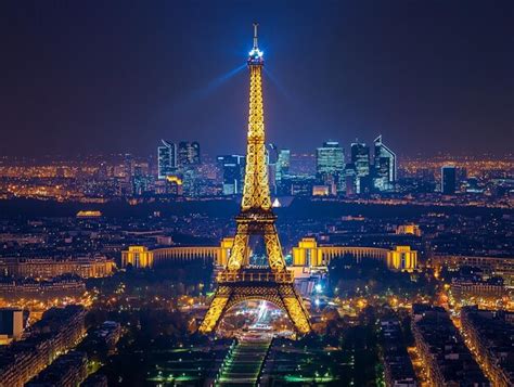 Eiffel Tower Night View Premium AI Generated Image