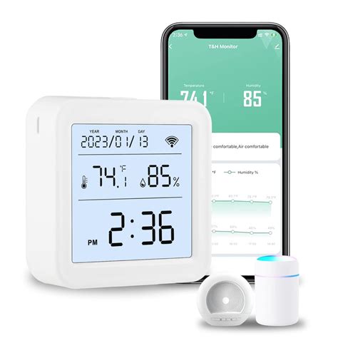 Smart Wifi Thermometer Hygrometer With Lcd Backlight Room Digital Temperature Humidity Sensor