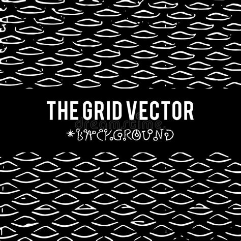The Grid Vector Background With Grunge Texture Stock Vector