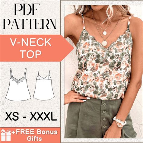 Women Top Pattern Pdf Sewing Pattern Blouse Sewing Pattern Beginner