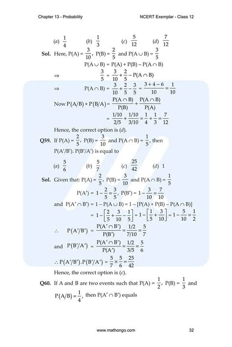 Ncert Exemplar For Class 12 Maths Chapter 13 Mathongo