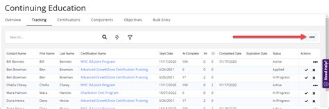 enroll a contact using the continuing education module s tracking tab