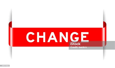 빨간색 삽입된 레이블 배너와 흰색 배경에 단어 변경 가능성에 대한 스톡 벡터 아트 및 기타 이미지 가능성 개발 개선 Istock
