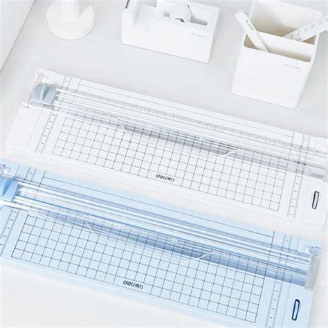 Deli 델리 델리 문서 종이 재단기 페이퍼 트리머 눈금 제단기 사진인화 컷팅 스티커사진 자르기 위시버킷