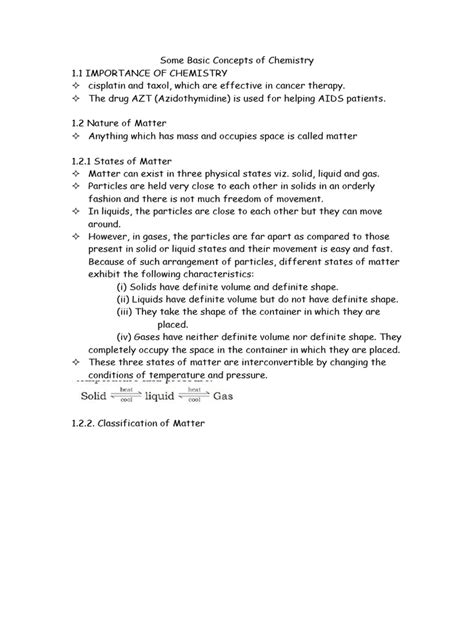 Some Basic Concepts Of Chemistry Pdf Significant Figures Mixture