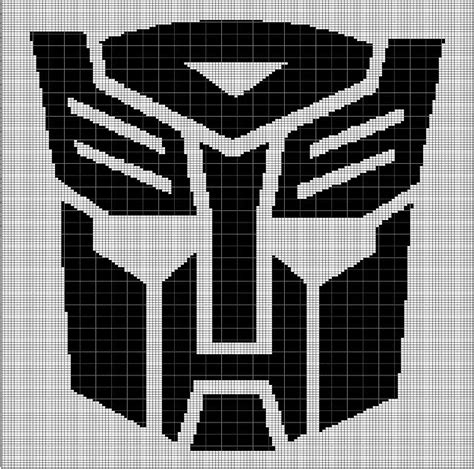 Transformers Symbol Crochet Afghan Pattern Graph