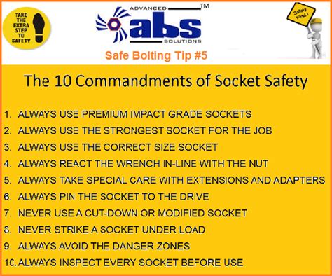 Socket Safty Tips Safety St Tips Solutions