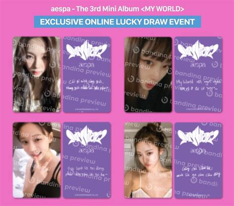 🐰에스파 포카 On Twitter [preview] Bandina Pob 에스파 미니 3집 My World 3rd Mini Album 특전 타래 정리 Pob