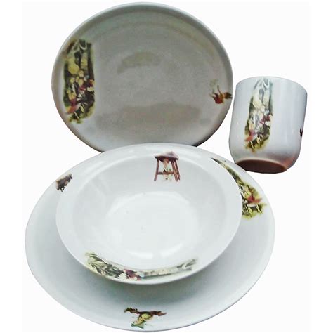 Детски сервиз за хранене Smartdecor 12348 Порцелан 4 части Класически приказки Emag Bg