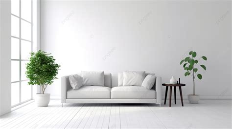 흰색 배경에 소파 1개를 보여주는 완벽한 거실 인테리어 디자인 3d 렌더링 방 모형 인테리어 모형 거실 모형 배경 일러스트 및 사진 무료 다운로드 Pngtree