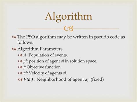 Particle Swarm Optimization By Rajorshi Mukherjee Ppt
