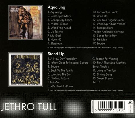 Aqualung Stand Up Jethro Tull Cd Album Muziek