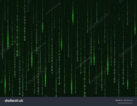 Binary Matrix Big Data Process Background Stock Vector Royalty Free
