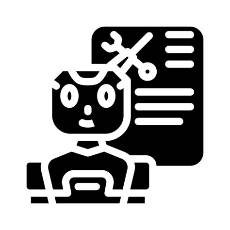 Service Chat Bot Glyph Icon Vector Illustration 22499651 Vector Art At Vecteezy