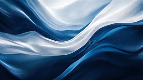 An Abstract Flow Of Blue And White Waves With A Textured Fabric Like Appearance Stock Footage